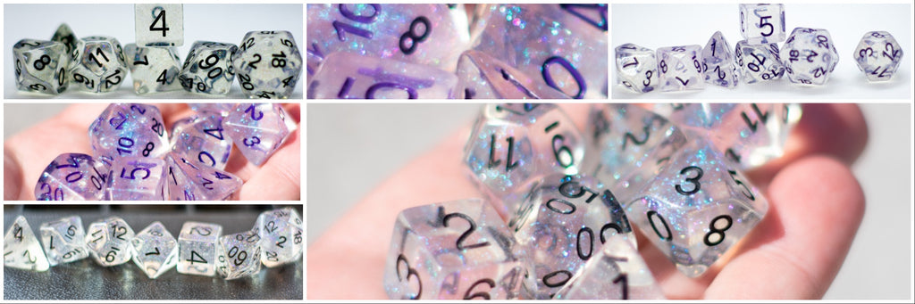 Time Walker Dice | Dnd Dice Featuring Vibrant Glitter