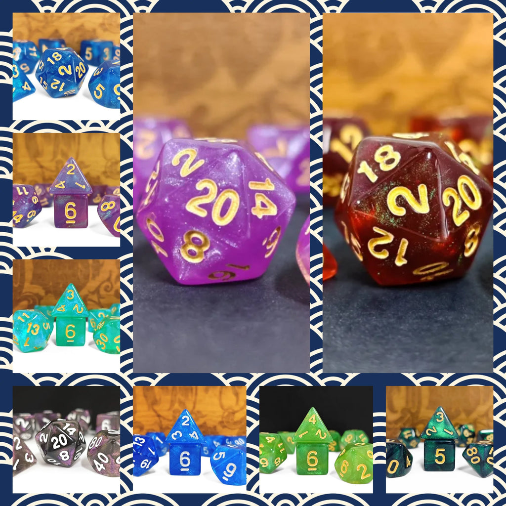 Aurora Dice Collection | Glitter Sparkle Dice