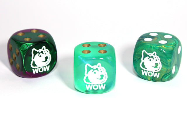 Wow (Doge) d6 Pipped Dice 16mm | Custom D6 Dice (sold per piece)