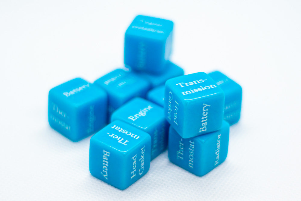 Mechanics Dice d6 | What's Wrong with Your Car Dice 6-Sided 16mm Diagn