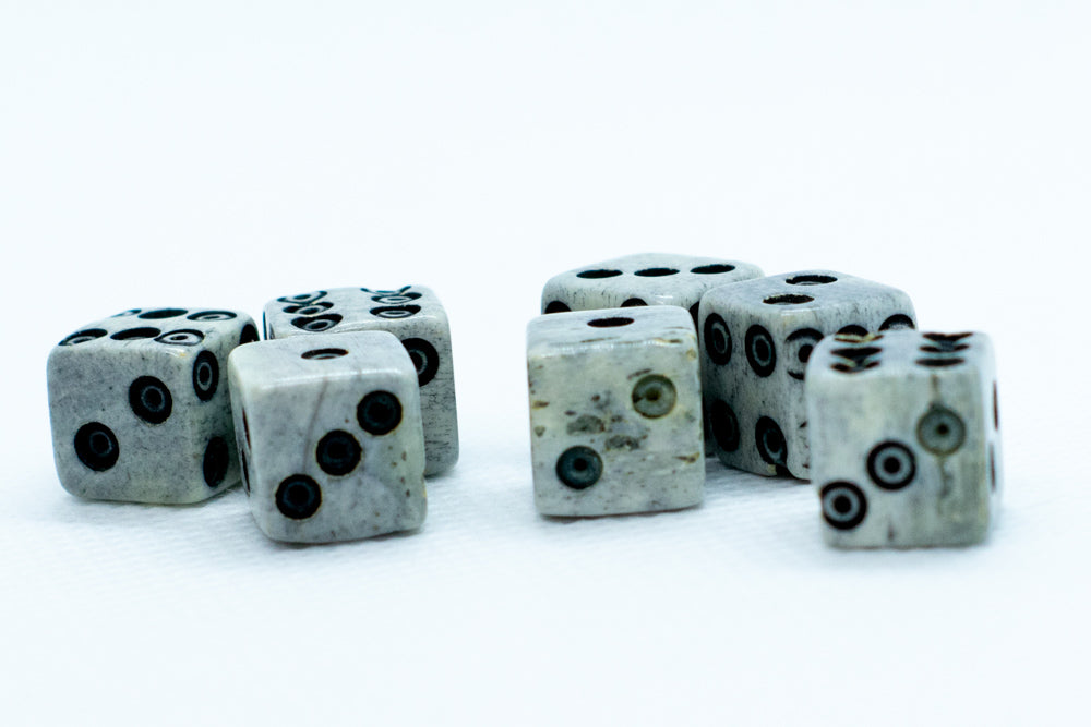 Real Bone Dice - D6 | Bone Gaming Dice | BrycesDice